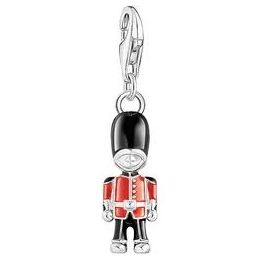 Charm-Einh&auml;nger Thomas Sabo "LONDON K&ouml;nigliche Wache", bunt (silberfarben, rot, schwarz), Charms, Damen, Silber 925 (recycelt)
