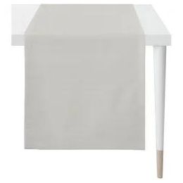 Tischdecke Apelt "3800", grau (hellgrau), B:140cm L:48cm, Baumwolle, Polyester, Tischdecken, Tischdecke, Outdoorstoff