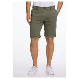 Chinoshorts LINDBERGH "Chino-Shorts Slim Fit", Herren, Gr. XL, gr&uuml;n (dk army), Obermaterial: 98% Baumwolle, 2% Elasthan, unifarben, slim fit, Hosen Chinoshorts