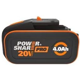 WORX Akku "&raquo;WA3644 PowerShare Pro&laquo;", orange (schwarz, orange), 20 V, Akkumulatoren, 20 V, 4 Ah, LED-Anzeige, f&uuml;r alle WORX Ger&auml;te