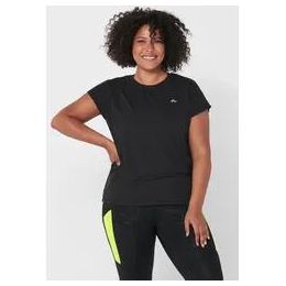 Funktionsshirt Only PLAY "ONPAUBREE SS LOOSE TRAIN TEE CURVY NOOS", Damen, Gr. 52/54, schwarz, Jersey, Obermaterial: 88% Polyester, 12% Elasthan, unifarben, relaxed fit normal, Rundhals, Shirts Funktionsshirt