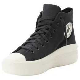 Sneaker Converse "CHUCK TAYLOR ALL STAR MOVE PLATFORM COLORFUL SUEDE", Damen, Gr. 39, schwarz (shadow woods, egret, schwarz), Leder, Schuhe Sneaker
