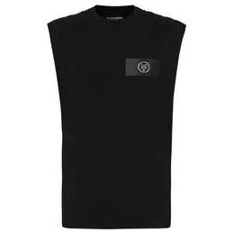 T-Shirt Plein Sport "Tanktop", Jungen, Gr. 4XL, schwarz (0202, schwarz, schwarz), Obermaterial: 100% Baumwolle, Shirts T-Shirt