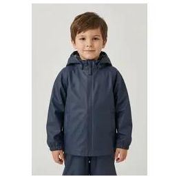 Regenjacke Wheat "Rainwear Charlie", Jungen, Gr. 116, blau (ink), Web, Obermaterial: 100% Polyester, unifarben, normal kn&ouml;chellang, Raglan&auml;rmel elastischer Bund, Jacken Regenjacke, wasserdicht, mit Reflektoren und mit passender Latzhose