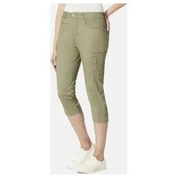 7/8-Hose STOOKER WOMEN "Tahiti Fashion Capri Slim Fit", Damen, Gr. 40, L&auml;nge 21, gr&uuml;n (olive), Twill, 97% Baumwolle, 3% Elasthan, eng 7/8-L&auml;nge, Hosen 7/8-Hose, Capri Slim Fit Casual Clean Wash Twill Coloured f&uuml;r Damen