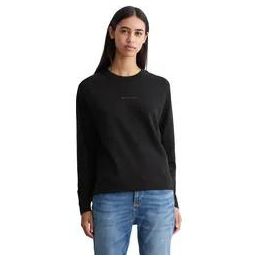 Marc O'Polo Sweatshirt MARC O'POLO DENIM, Damen, Gr. M, schwarz, Sweatware, Obermaterial: 100% Baumwolle, Rundhals, Sweatshirts Sweatshirt, Im modernen O-Shape, locker geschnitten und Raglan&auml;rmeln