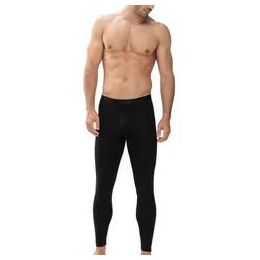 Lange Unterhose Mey "Casual Cotton (K)", Herren, Gr. XXL, schwarz, Feinripp, Obermaterial: 98% Baumwolle, 2% Elasthan, Unterhosen Lange Unterhose, Weiche Beinabschl&uuml;sse