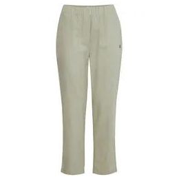 Leinenhose oxmo "Leinenhose OXAlfa", Damen, Gr. 40, N-Gr, gr&uuml;n (seagrass), Obermaterial: 55% Leinen LI. 45% Viskose CV., Hosen