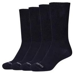 Socken Camano "4er Pack", Damen, Gr. 43-46, blau (navy), 74% Baumwolle, 24% Polyamid, 2% Elasthan, uni, Socken Socken