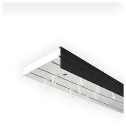 Gardinenschiene SN DECO GROUP "Vorhangschiene SH mit Blende" Gr. 1, schwarz-wei&szlig; (wei&szlig;, schwarz), L:120cm T:8,95cm, Kunststoff, Gardinenstangen, Gardinenschiene