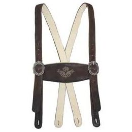 Hosentr&auml;ger JCC "31023119", Herren, Gr. 48, braun (schwarz braun), Obermaterial: 100% Ziegenvelours; Schnalle aus Metall, Hosentr&auml;ger