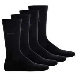 Kurzsocken BOSS "Socken 2P RS Uni CC 10260369 01 4er Pack", Herren, Gr. 43-46, schwarz, Obermaterial: 82% Baumwolle CO. 16% Polyamid PA. 2% Elasthan EL., Socken