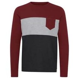 Longsleeve INDICODE "Longsleeve IDMatheo", Herren, Gr. XXL, rot (bordeaux), Obermaterial: 100% Baumwolle CO., regular fit normal, Rundhals, Shirts