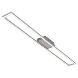 Briloner LEUCHTEN LED Deckenleuchte "3094012 FRAME", silber (silberfarbig), Leuchten, Deckenlampe, 110x12x5cm, Matt-Nickel, 18W, Wohnzimmer, Schlafzimmer, LED Deckenleuchte
