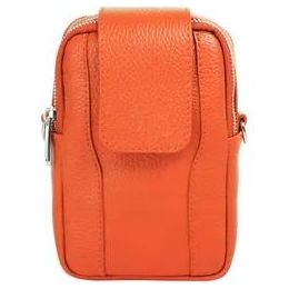 Umh&auml;ngetasche Samantha Look, Damen, Gr. B/H/T: 19cm x 10cm x 4cm onesize, orange, Leder, unifarben, Taschen Umh&auml;ngetasche, echt Leder, Made in Italy