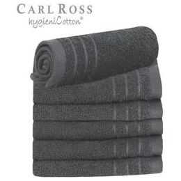 Seiftuch Carl Ross "HygieniCotton", grau (graphite), B:30cm L:30cm, Baumwolle, Waschlappen, mit 2 Aufh&auml;ngekordeln