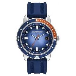 Quarzuhr Skechers "LACHMAN", blau, Armbanduhren, Herren, Quarzuhr, Armbanduhr, Herrenuhr, Silikonarmband, analog, Tag