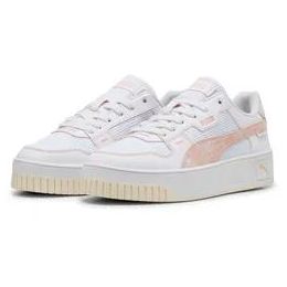 Sneaker Puma "CARINA STREET LUX CRAFTED FLOWERS", Damen, Gr. 41, rosa (Puma wei&szlig;, rose quartz), Synthetik, Schuhe Sneaker