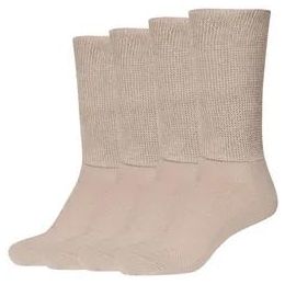 Socken Camano "4er Pack", Damen, Gr. 39-42, beige (sand), 74% Baumwolle, 24% Polyamid, 2% Elasthan, uni, Socken Socken