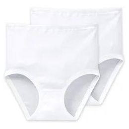 Slip Schiesser "Slip 2er Pack", Damen, Gr. XXL, wei&szlig;, Obermaterial: 100% Baumwolle CO., Unterhosen Slip