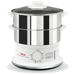 Tefal Dampfgarer "Convenient Series", wei&szlig;, B:29,5cm H:25,8cm T:29,5cm &Oslash;:24cm, Dampfgarer, 2 Edelstahlbeh&auml;lter, 6 L, &Oslash; 24cm, Timer, Abschaltautomatik, VC1451