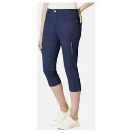 7/8-Hose STOOKER WOMEN "Tahiti Fashion Capri Slim Fit", Damen, Gr. 48, L&auml;nge 21, blau (blauberry), Twill, 97% Baumwolle, 3% Elasthan, eng 7/8-L&auml;nge, Hosen 7/8-Hose, Capri Slim Fit Casual Clean Wash Twill Coloured f&uuml;r Damen