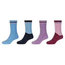 Socken s.Oliver "4er Pack", Damen, Gr. 35-38, lila (lavender), 80% Polyester, 18% metallisierte Fasern, 2% Elasthan, gl&auml;nzend, Socken Socken