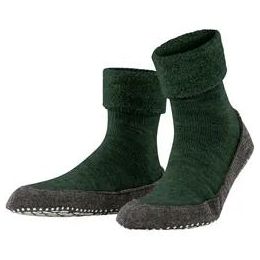Haussocken Falke "Cosyshoe", Herren, Gr. 41-42, gr&uuml;n (gr&uuml;n meliert), Merinowolle, Polyamid, unifarben, normal, Socken, mit Merinowolle & rutschhemmender Sohle, atmungsaktiv