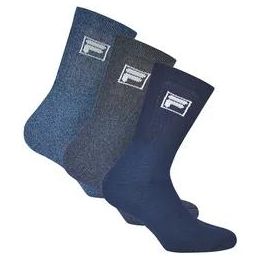 Kurzsocken Fila "Socken 3er Pack", Herren, Gr. 35-38, blau (marine), Obermaterial: 70% Baumwolle CO. 29% Polyester PES. 1% Elasthan EL., Socken