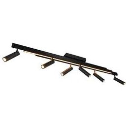 Trio LEUCHTEN LED Deckenleuchte "ZENO ausziehbare LED Deckenlampe mit 6 verstellbaren Spots dimmbar CCT", schwarz (schwarz matt), 6, H: 23cm, 1 Stk., Leuchten, getrennt schaltbare Spots, Lichtfarbe einstellbar inkl Fernbedienung, LED Deckenleuchte
