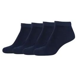 Sneakersocken Camano "bamboo 4er Pack", Herren, Gr. 35-38, blau (navy), 80% Viskose, 19% Polyamid, 1% Elasthan, uni, Socken Sneakersocken