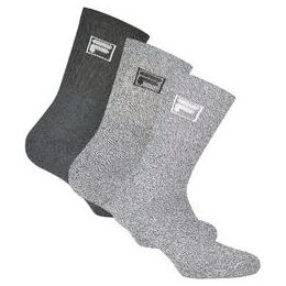 Kurzsocken Fila "Socken 3er Pack", Herren, Gr. 35-38, grau (grau melange), Obermaterial: 70% Baumwolle CO. 29% Polyester PES. 1% Elasthan EL., Socken