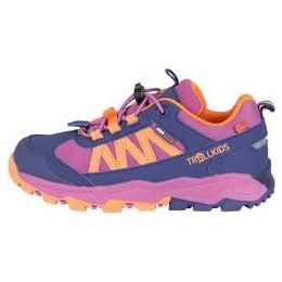 Outdoorschuh Trollkids "KIDS TRONFJELL HIKER LOW", Kinder, Gr. 34, violet blau, mallow pink, papaya, Synthetik, Textil, mehrfarbig, Schuhe Outdoorschuh, wasserdicht
