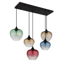 Globo LIGHTING Pendelleuchte "SANDER", schwarz (schwarz matt), 1 Stk., Leuchten, Gl&auml;ser, H&auml;ngelampe, Wohnzimmer, Esstisch, Pendelleuchte