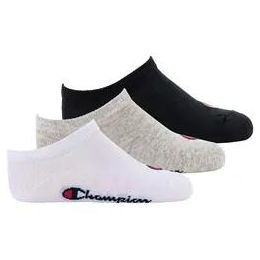 Sneakersocken Champion "Socken 3er Pack", M&auml;dchen, Gr. 27-30, bunt (schwarz, grau, wei&szlig;), Obermaterial: 76% Baumwolle CO. 22% Polyamid PA. 2% Elasthan EL., Socken Sneakersocken