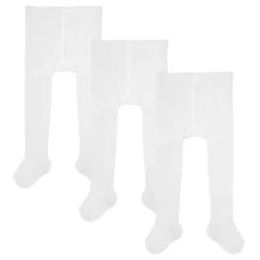 Strumpfhose Camano "Strumpfhose 3er Pack", Jungen, Gr. 50/56, wei&szlig;, 75% Baumwolle, 22% Polyamid, 3% Elasthan, Strumpfhosen Strumpfhose