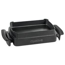 Backeinsatz Tefal "Snacking & Baking f&uuml;r den OptiGrill", schwarz (edelstahlfarben, schwarz), B:42cm H:9cm T:21,5cm, Aluminium, Kunststoff, K&uuml;chenmaschinen-Eins&auml;tze, f&uuml;r OptiGrill+ / Elite GC706x, GC707x GC71xx, GC73xx und GC75xx