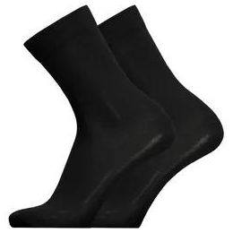 Socken UphillSport "MERINO LIGHT", Damen, Gr. 39-42, schwarz, 58% Wolle, 40% Polyamid, 2% Elasthan, unifarben, Socken Socken, 2er-Pack mit Woll-Anteil