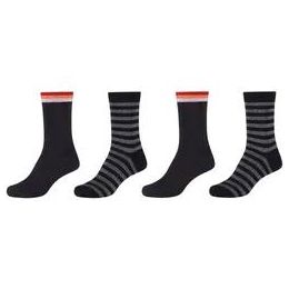 Socken s.Oliver "4er Pack", Damen, Gr. 39-42, schwarz, 48% Polyester, 43% Baumwolle, 7% metallisierte Fasern, 2% Elasthan, gl&auml;nzend, Socken Socken