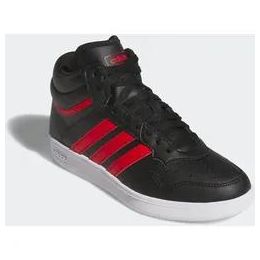 Sneaker Adidas SPORTSWEAR "HOOPS 4.0 MID", M&auml;dchen, Gr. 38,5, rot (core schwarz, better scarlet, cloud wei&szlig;), Synthetik, Schuhe Sneaker, f&uuml;r Kinder & Jugendliche