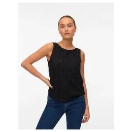 V&eacute;ro Moda Spitzentop VERO MODA "VMMAYA TANK TOP JRS VO", Damen, Gr. M, schwarz, Jersey, Obermaterial: 95% Polyester, 5% Elasthan, unifarben, regular fit normal, Rundhals, Tops Spitzentop, Materialmix, regular fit