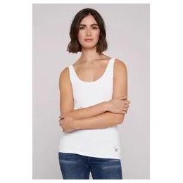 Tanktop SOCCX, Damen, Gr. XXL, wei&szlig;, Single Jersey, Material: 95% Baumwolle, 5% Elasthan, bedruckt, slim fit normal, Rundhals, Tops Tanktop, mit Elasthan-Anteil