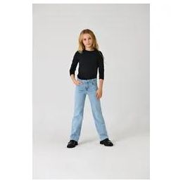 Weite Jeans KIDS Only "KOGJUICY LIFE WIDE LEG DNM DIA547 NOOS", M&auml;dchen, Gr. 140, N-Gr, blau (light blau denim), Denim/Jeans, Obermaterial: 99% Baumwolle, 1% Elasthan, unifarben, relaxed fit kn&ouml;chellang, Jeans