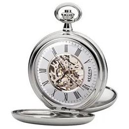 Regent Uhren Taschenuhr REGENT "P700", silber (silberfarben), Taschenuhren, Damen, Taschenuhr, Herrenuhr, Handaufzug, Acrylglas