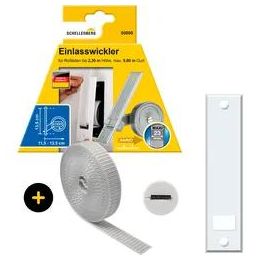 Einlass-Gurtwickler Schellenberg "inkl. Abdeckplatte, Gurtf&uuml;hrung, Rollladengurt grau oder wei&szlig;", grau, 1 Stk., Gurtwickler, Unterputz Gurtwickler 13,5 cm Lochabstand f&uuml;r das Rollladensystem Maxi