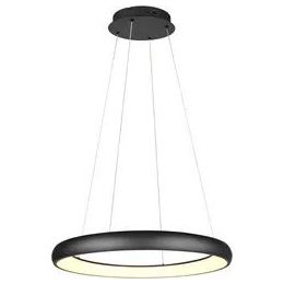 Trio LEUCHTEN LED Pendelleuchte "CARDONA, LED Ring H&auml;ngeleuchte, 6900 Lumen 59W, Lichtfarbe einstellbar", schwarz (schwarz matt), 1, &Oslash; 75cm H: 150cm, 1 Stk., Leuchten, 2300/3000/4000K warmwei&szlig; bis kaltwei&szlig;, 3 Stufen dimmbar H&ouml;he 150cm &Oslash;75, LED Pendelleuchte