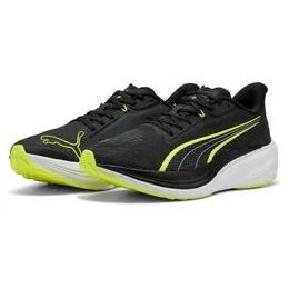 Laufschuh Puma "DARTER PRO", Damen, Gr. 44, gelb (Puma schwarz, gelb alert, Puma wei&szlig;), Textil, Schuhe Laufschuh