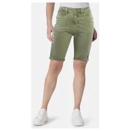 Bermudas STOOKER WOMEN "KORFU Bermuda Boyfriend Fit", Damen, Gr. 38, gr&uuml;n (oil gr&uuml;n wash), Denim/Jeans, 98% Baumwolle, 2% Elasthan, eng kurz, Hosen Bermudas, Bermuda 5-Pocket Boyfriend Fit Power Stretch f&uuml;r Damen