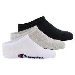 Sneakersocken Champion "Socken 3er Pack", M&auml;dchen, Gr. 31-34, bunt (schwarz, grau, wei&szlig;), Obermaterial: 71% Baumwolle CO. 22% Polyester PES. 5% Polyamid PA. 2% Elasthan EL., Socken Sneakersocken