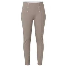 Leggings STOOKER WOMEN "SIENNA Jerseyhose", Damen, Gr. 40/42, beige (string), Jersey, 67% Viskose, 27% Polyamid, 6% Elasthan, eng lang, Hosen Leggings, Damenhose Slim Fit Knitterfreie Jersey f&uuml;r Damen